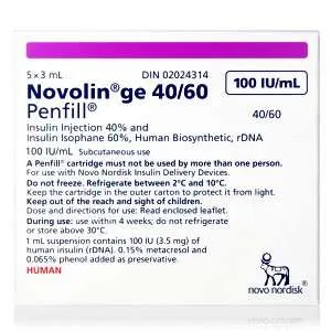 Novolin GE 40/60 Penfill Cartridges – Legacy Oak Pharmacy